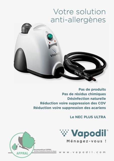 Anti-allergènes, recommandée par AFPRAL - Vapodil
